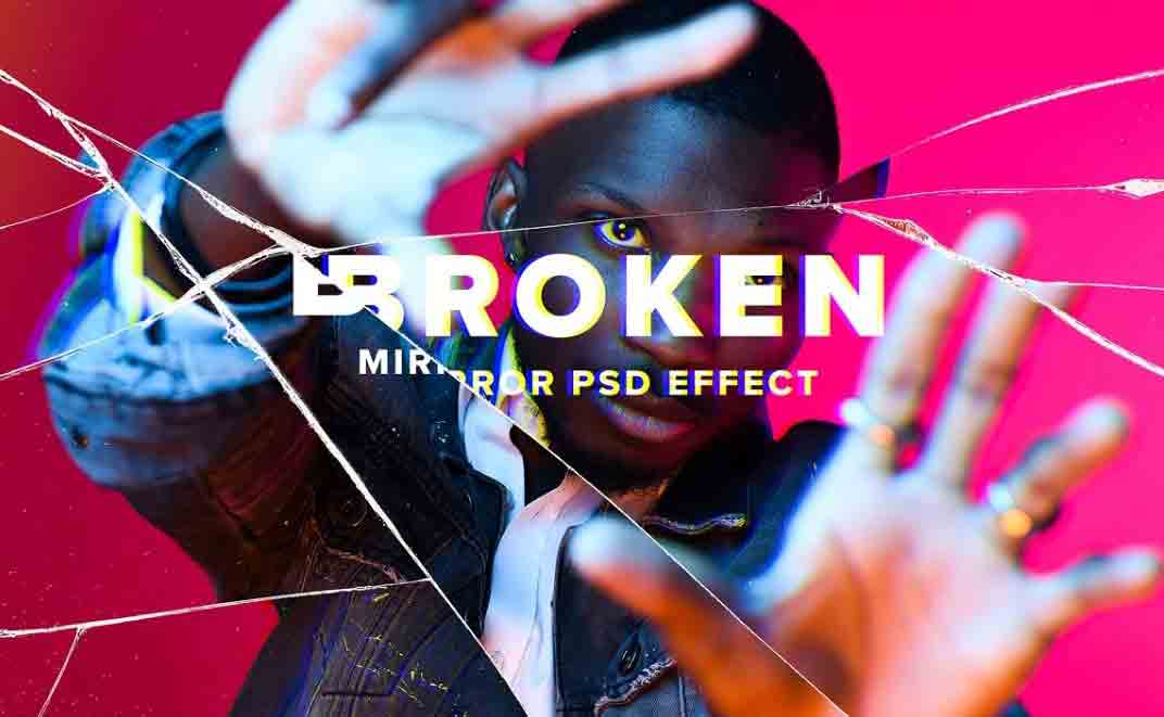 19+ Best Broken Glass Effect Photoshop Actions (Free & Paid)