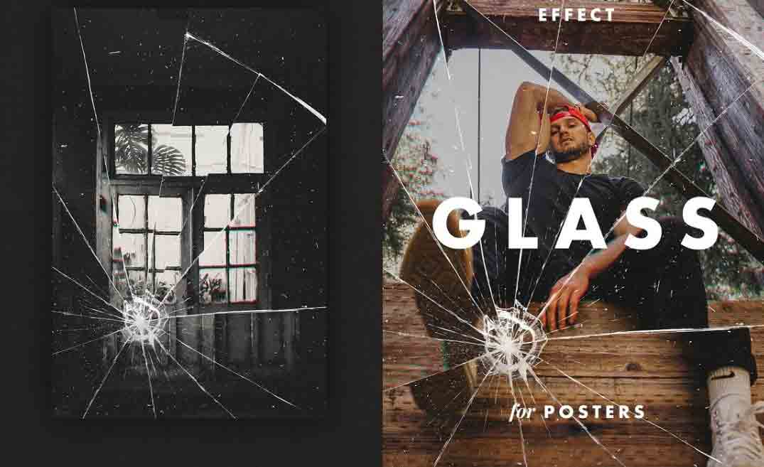 19+ Best Broken Glass Effect Photoshop Actions (Free & Paid)