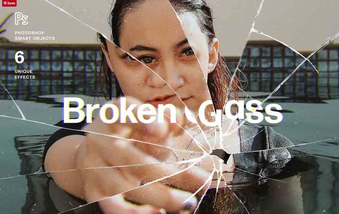 19+ Best Broken Glass Effect Photoshop Actions (Free & Paid)