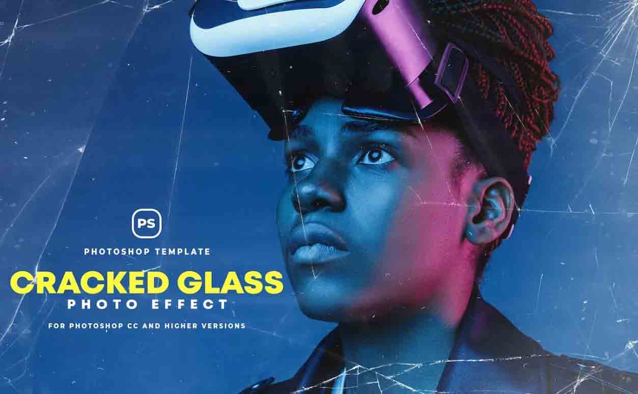 19+ Best Broken Glass Effect Photoshop Actions (Free & Paid)