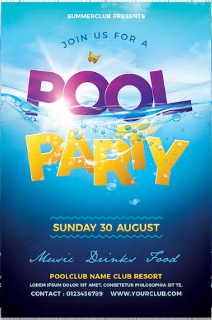 15+ Best Pool Party Flyer Templates (Free & Premium) 2024