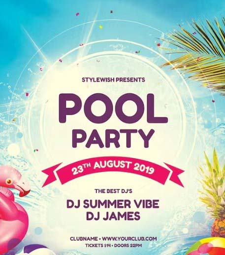 15+ Best Pool Party Flyer Templates (Free & Premium) 2024