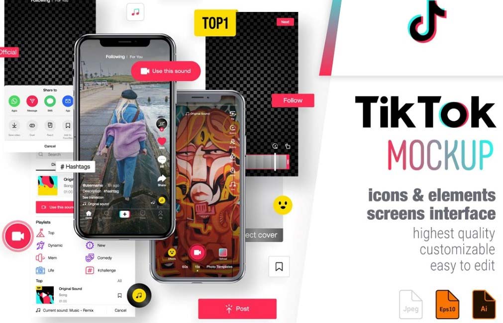 15+ Best TikTok Mockups PSD Free & Paid Download