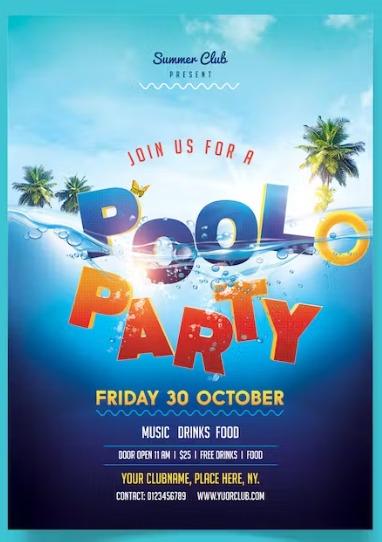 15+ Best Pool Party Flyer Templates (Free & Premium) 2024