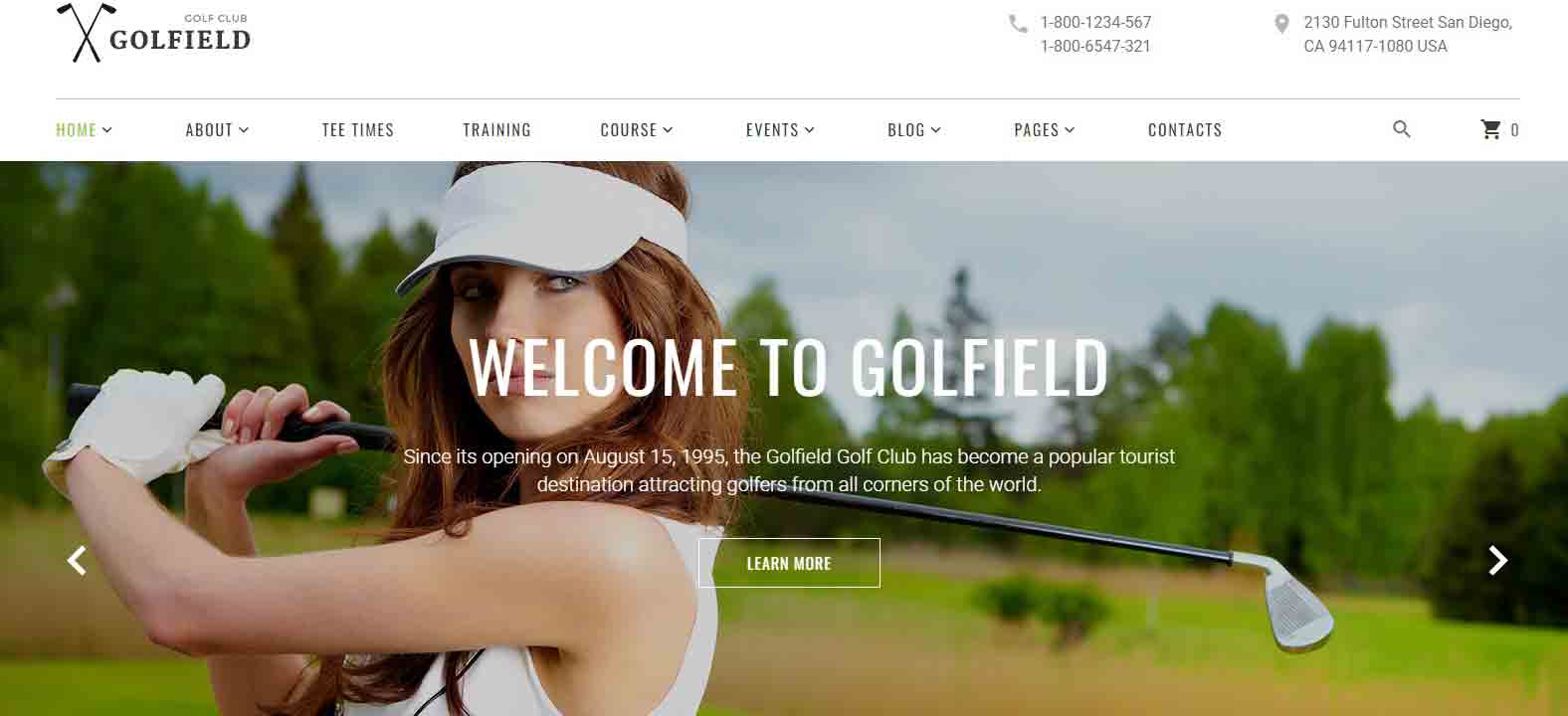 10+ Golf Course WordPress Themes & Website Template Designs