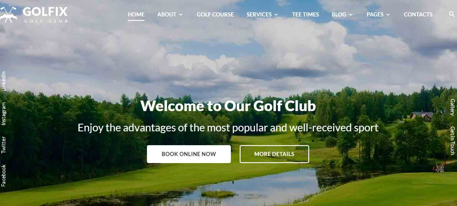 10+ Golf Course WordPress Themes & Website Template Designs