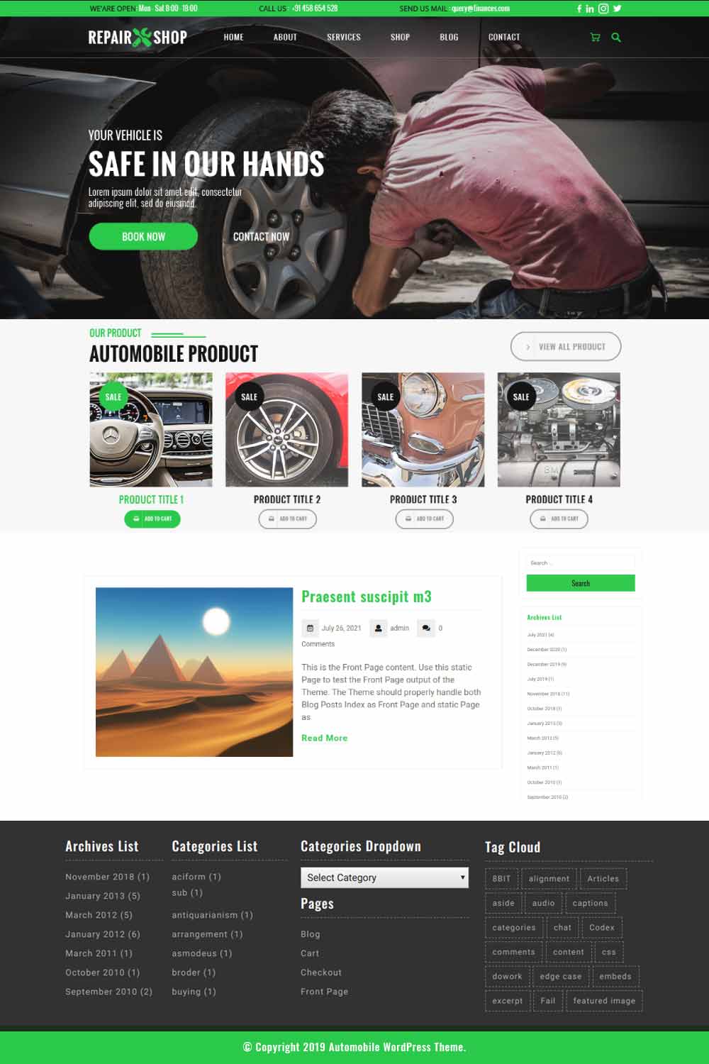 15+ Best WordPress Themes for Auto Services (Free & Paid)