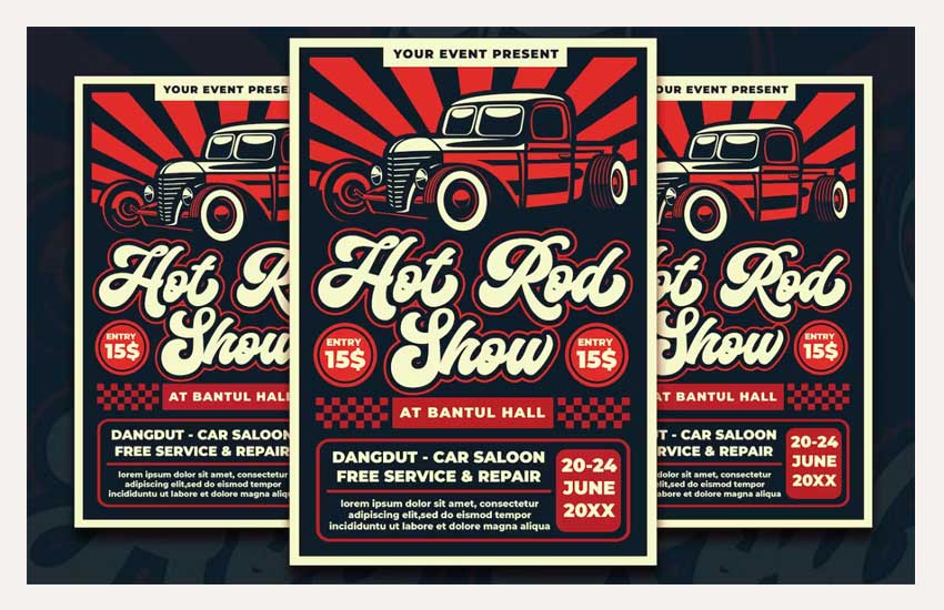 17+ Best Car Show Flyer Templates (Free & Paid)