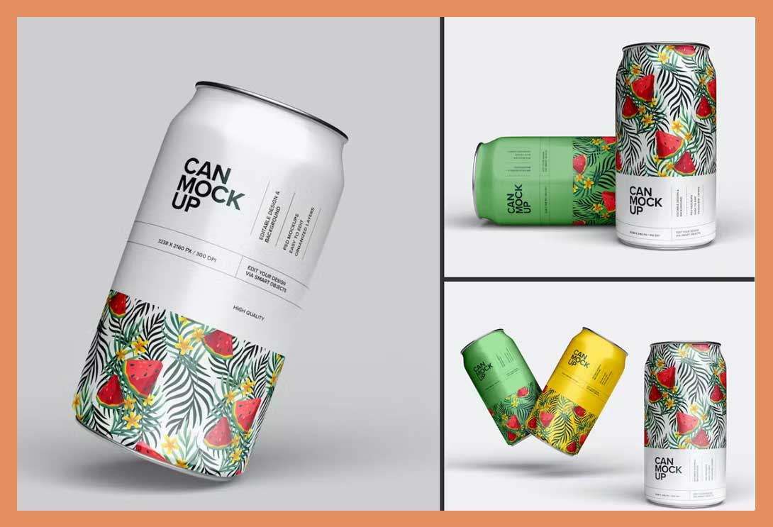 21+ Best Soda Can Mockups Free Download