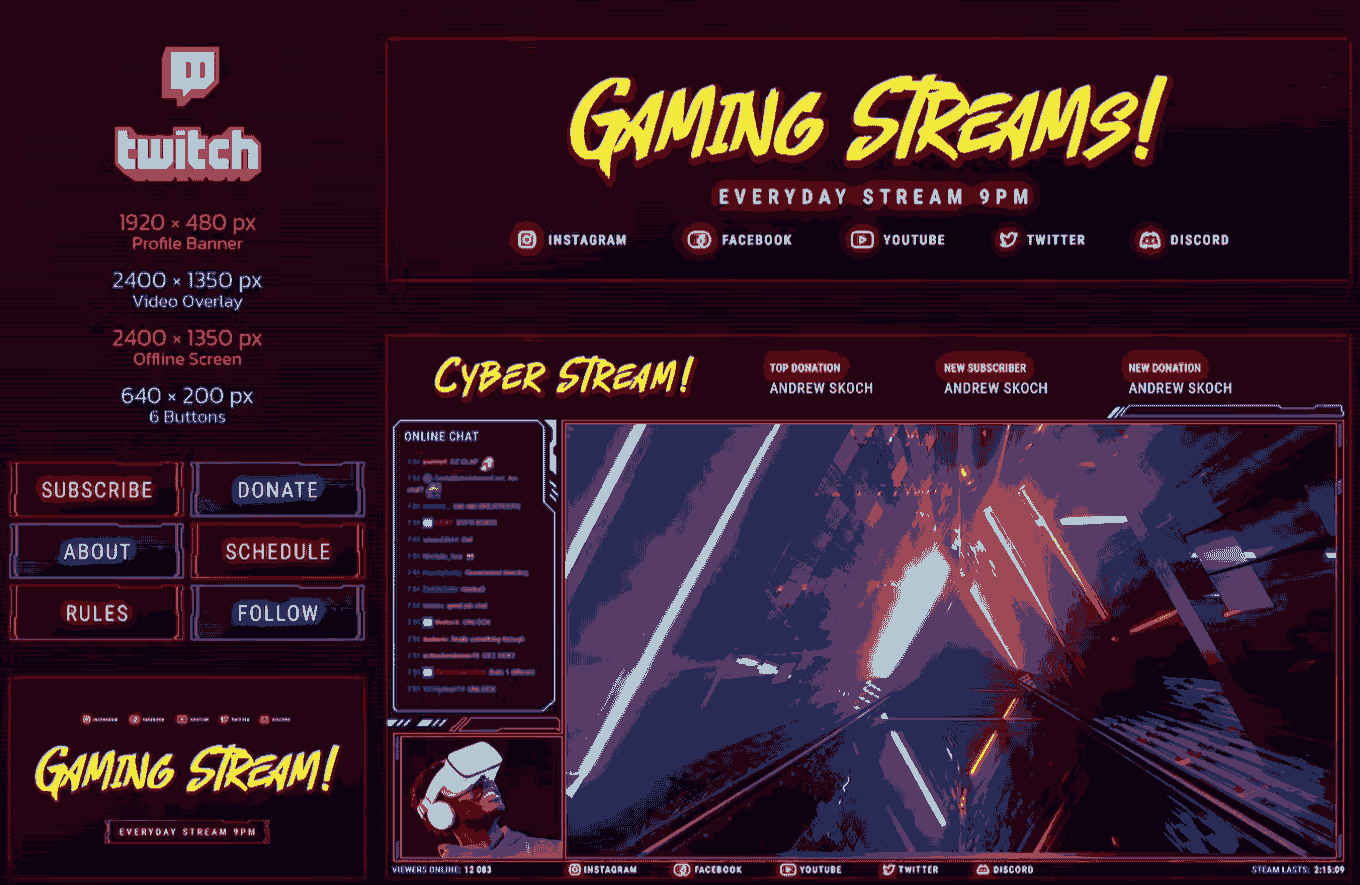 20+ Best Twitch Overlay Templates for Gaming Videos